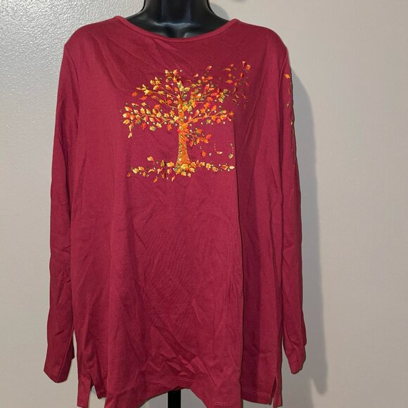 Quacker Factory | Tops | A58868 Quacker Factory Fall Breeze Embroidered ...